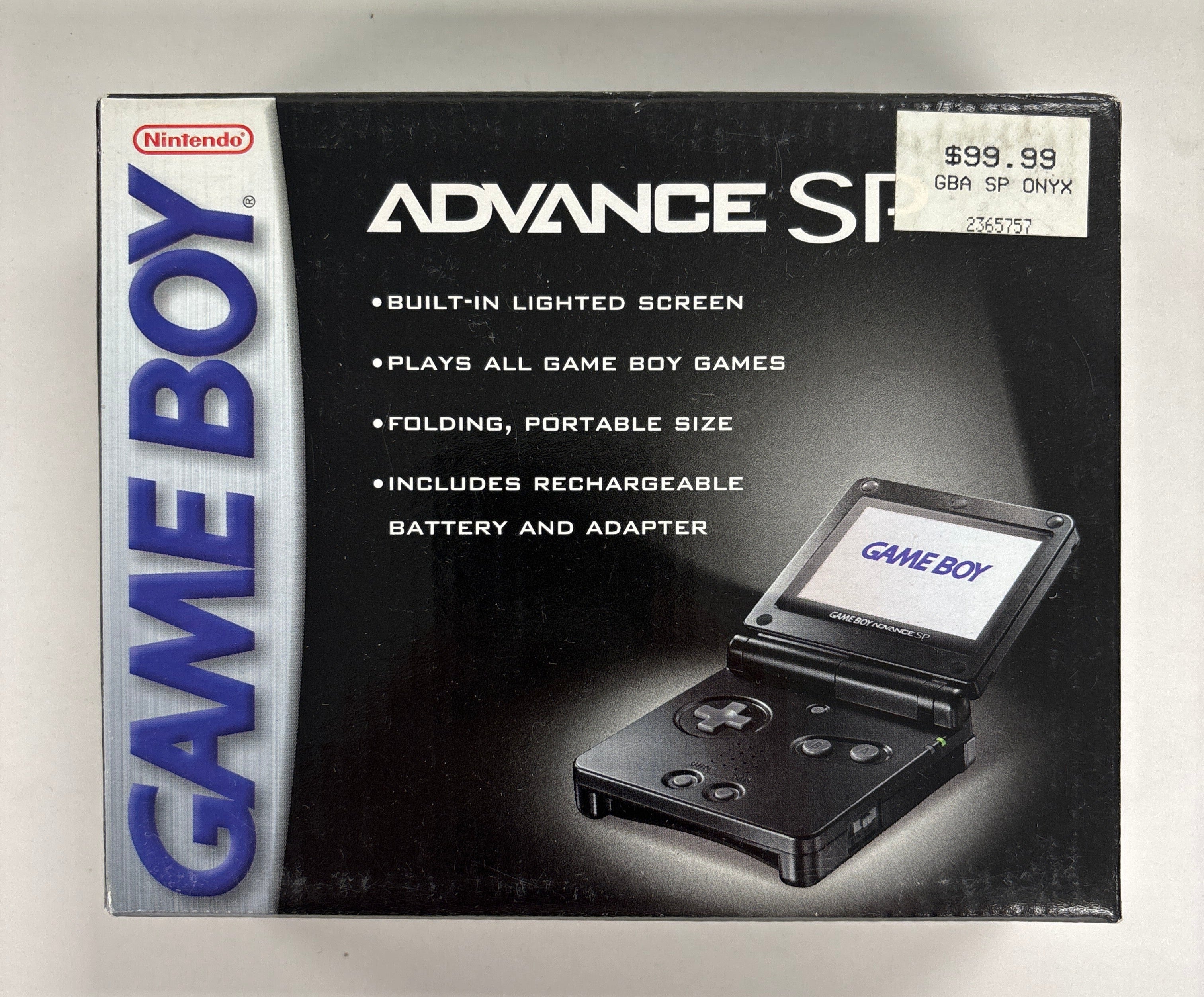 Nintendo Game Boy Advance SP Onyx Black Box Only No Handheld or Manual