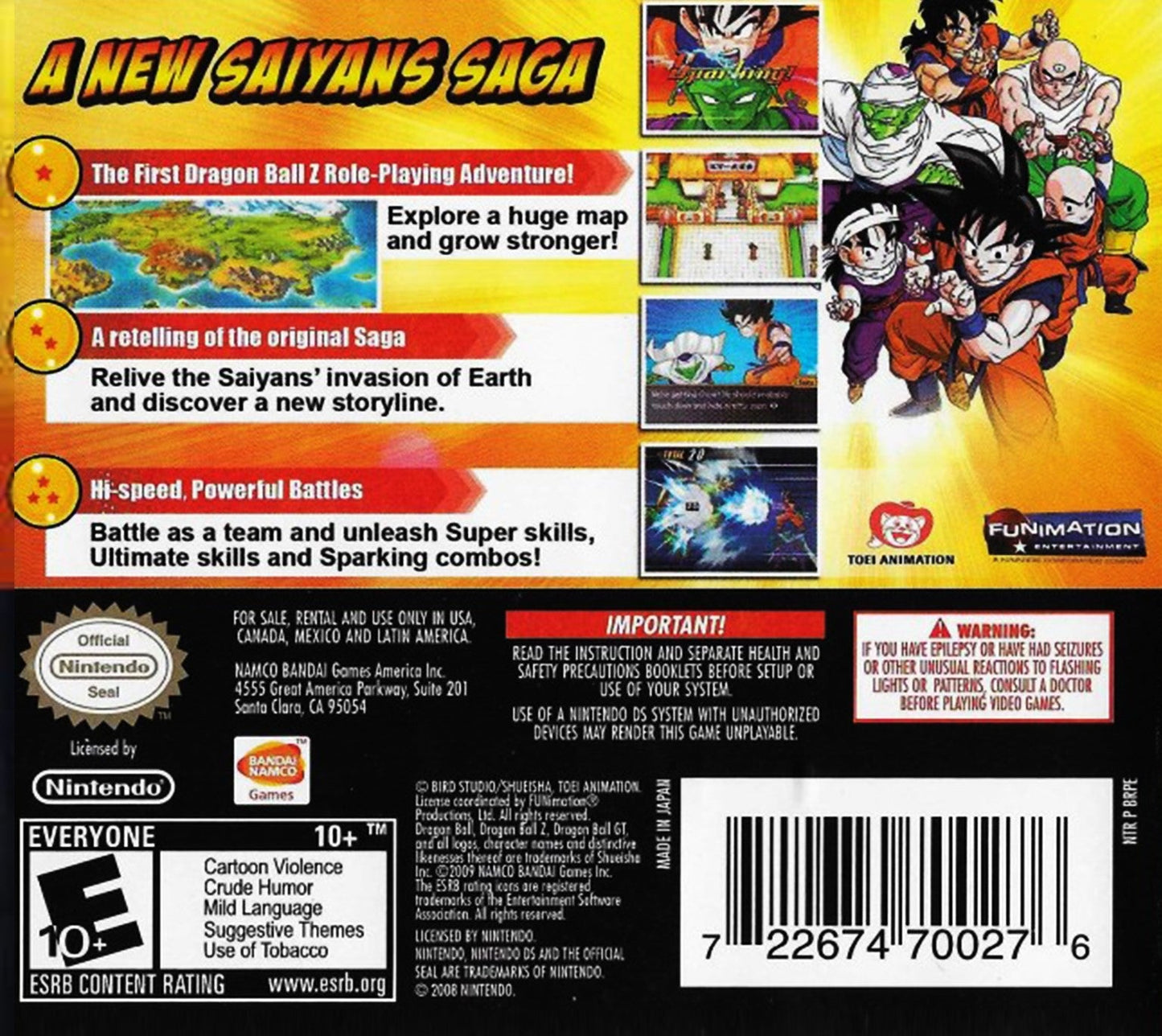 Dragon Ball Z: Attack of the Saiyans | DS | CaveGamers